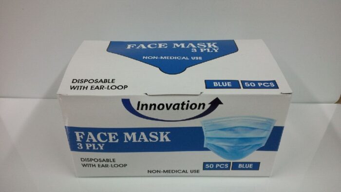 Face Mask, Disposable, Non-Medical 50 pack - Portz Cosmetic Supply